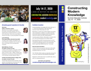 Download the Constructing Modern Knowledge 2020 Brochure - Constructing Modern Knowledge