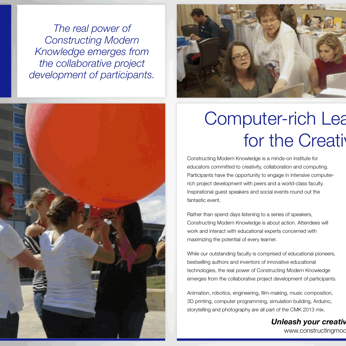 Download CMK 2013 Brochure - Constructing Modern Knowledge